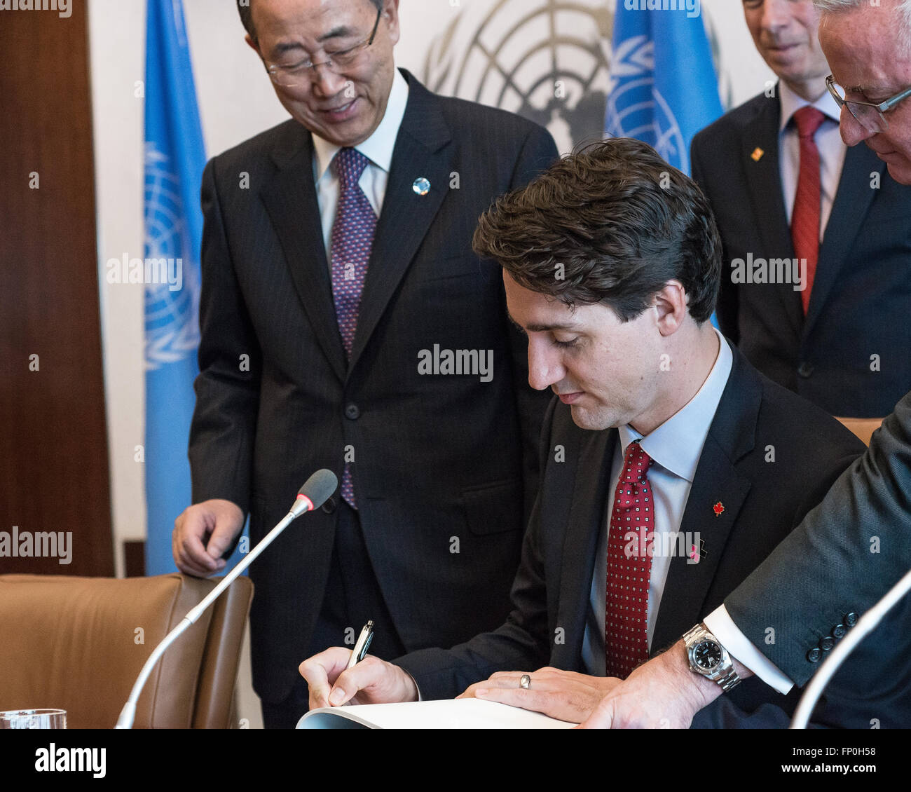 New York, United States. 16th Mar, 2016. Prime Minister Trudeau visits ...