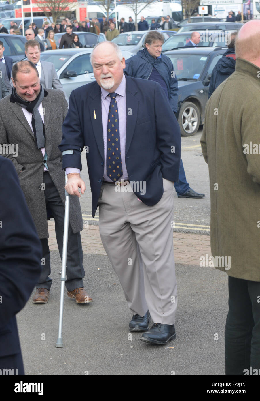 Mike Gatting arriving at Cheltenham Gold Cup Festival, Monday Stock ...