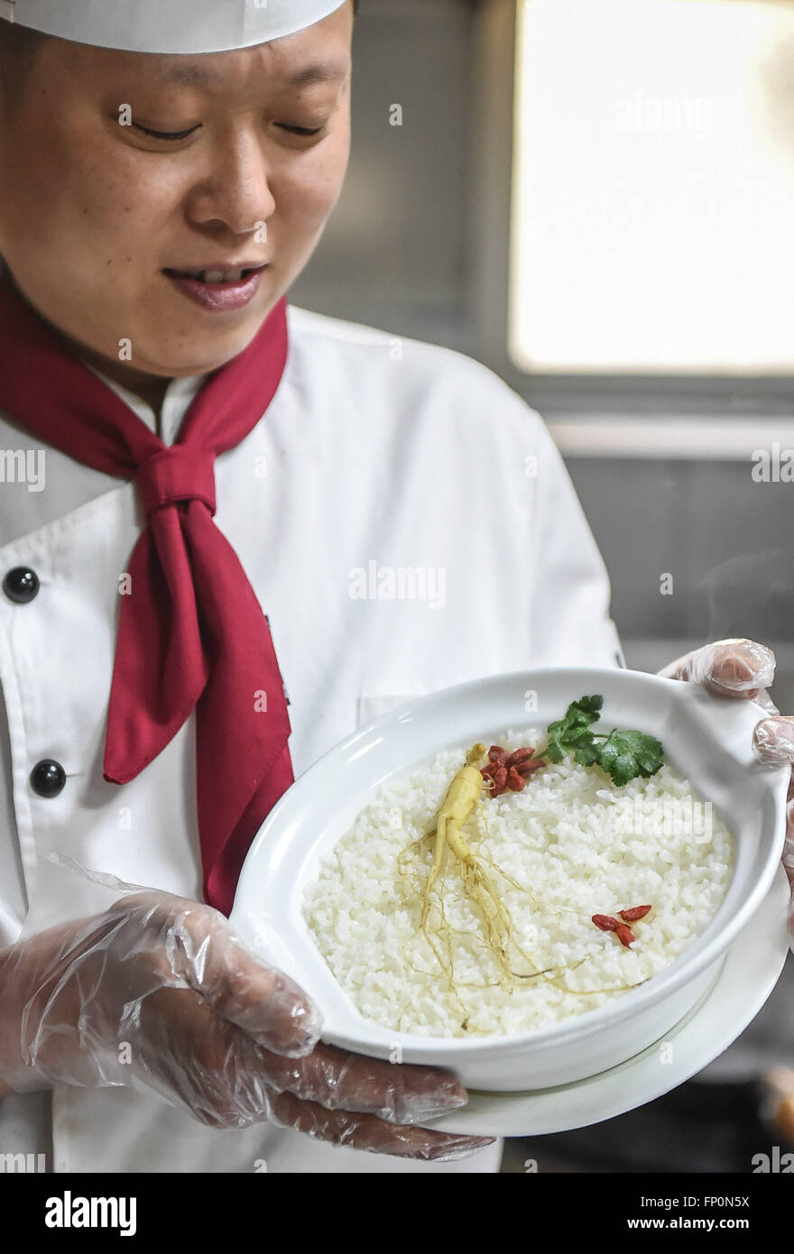Baishan, China's Jilin Province. 16th Mar, 2016. Chef Yin Chenghai ...