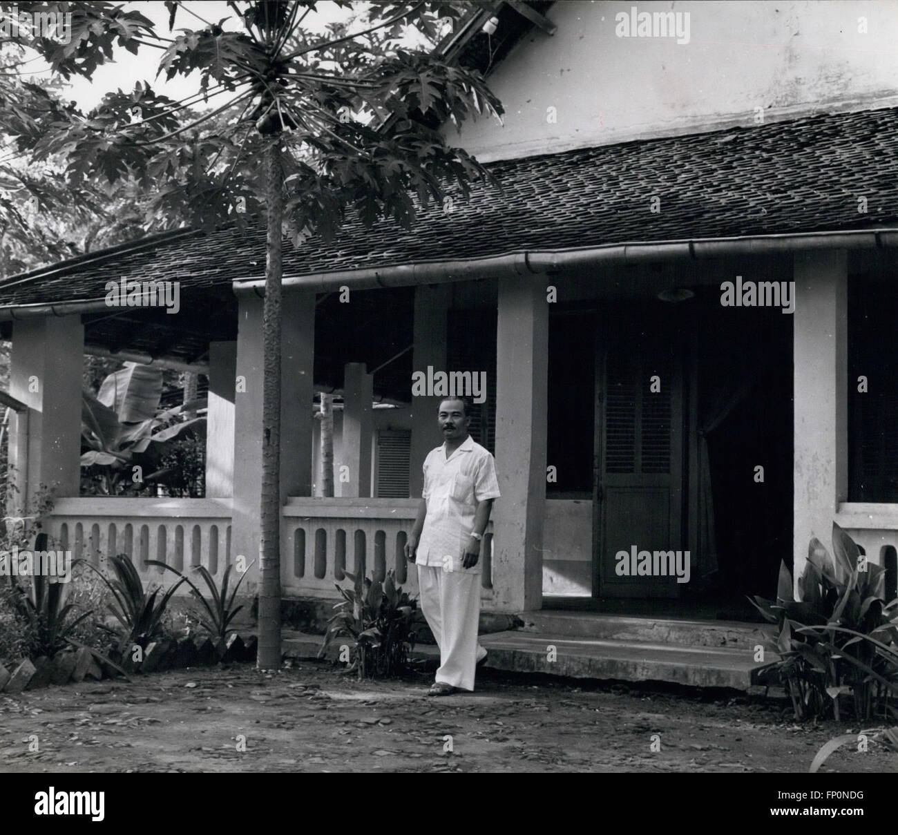 1962 - Prince Leader Under Arrest: Prince Souphannouyong, leader of the ...
