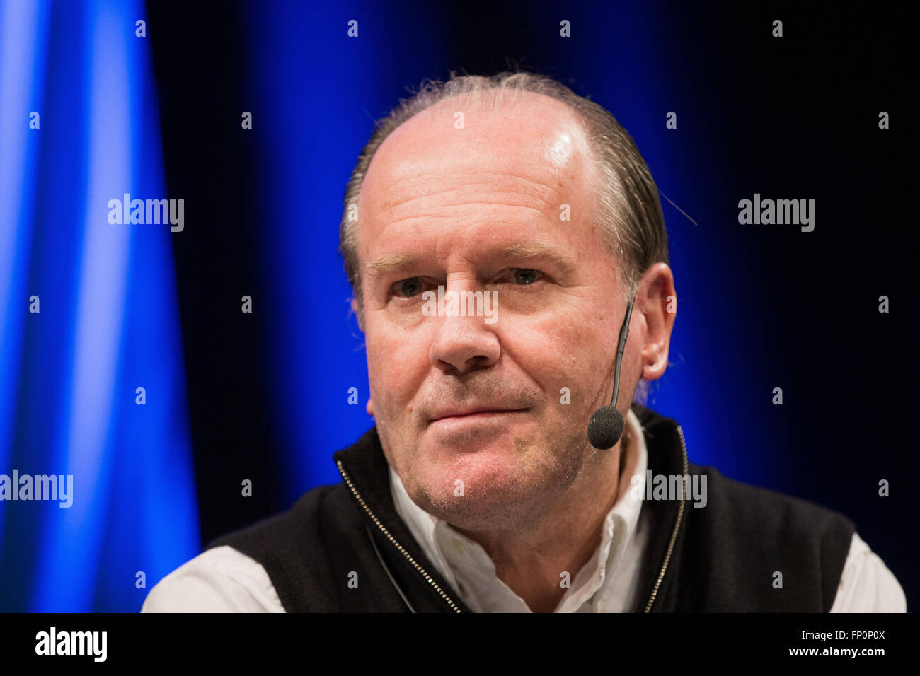 Scottish author William Boyd on stage at the Lit.Cologne literature ...