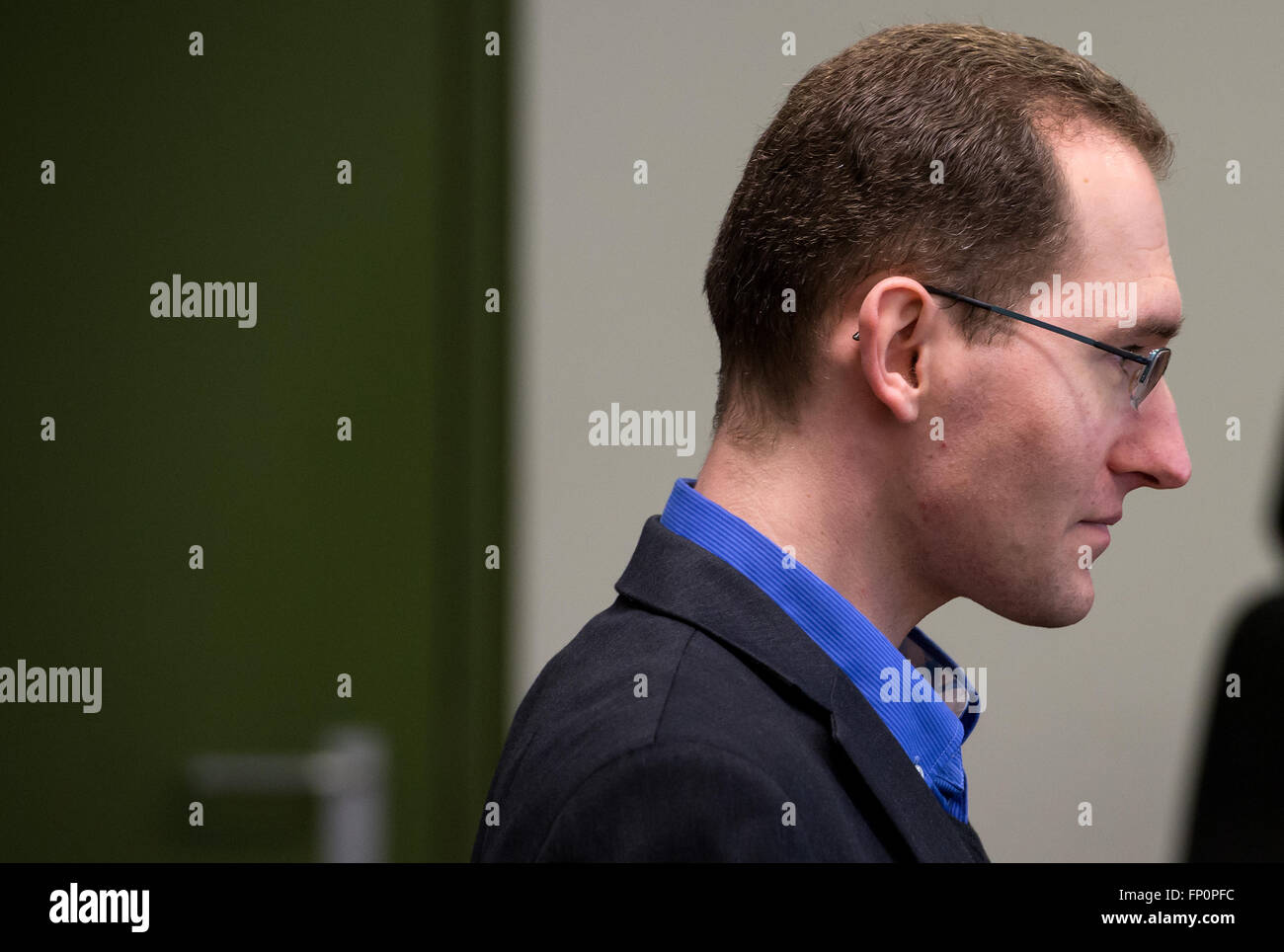 Munich, Germany. 17th Mar, 2016. Former BND employee Markus R. before ...