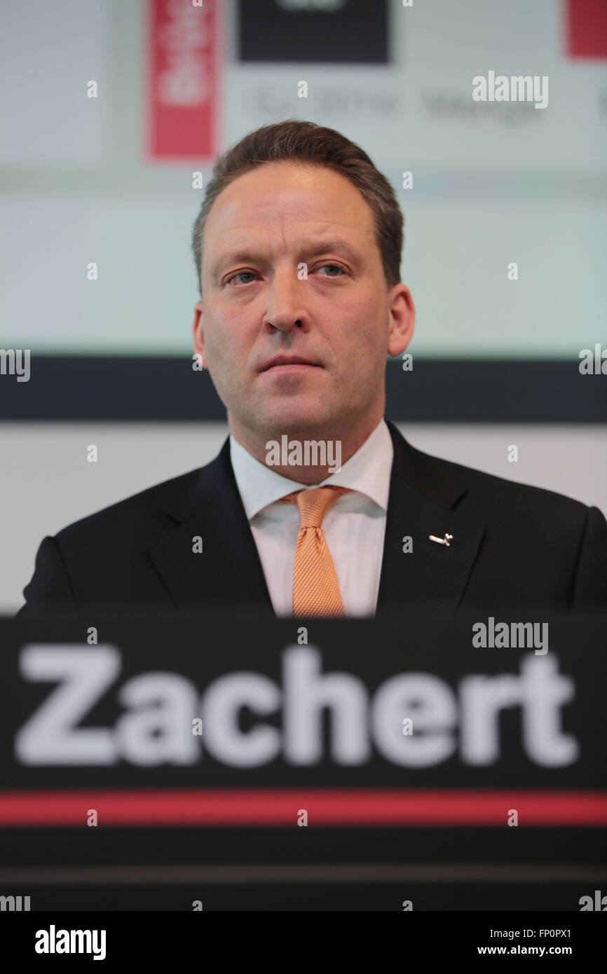 Cologne, Germany. 17th Mar, 2016. Lanxess CEO Matthias Zachert ...