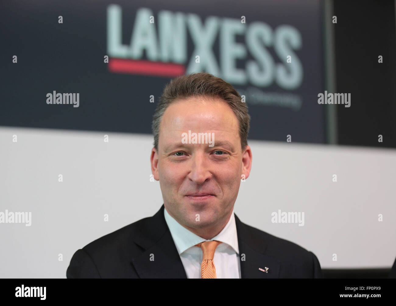 Cologne, Germany. 17th Mar, 2016. Lanxess CEO Matthias Zachert ...