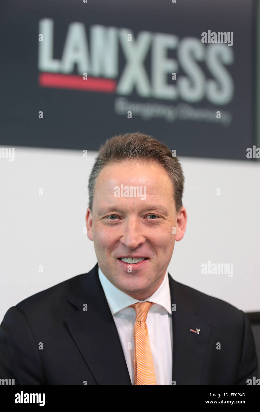 Cologne, Germany. 17th Mar, 2016. Lanxess CEO Matthias Zachert ...
