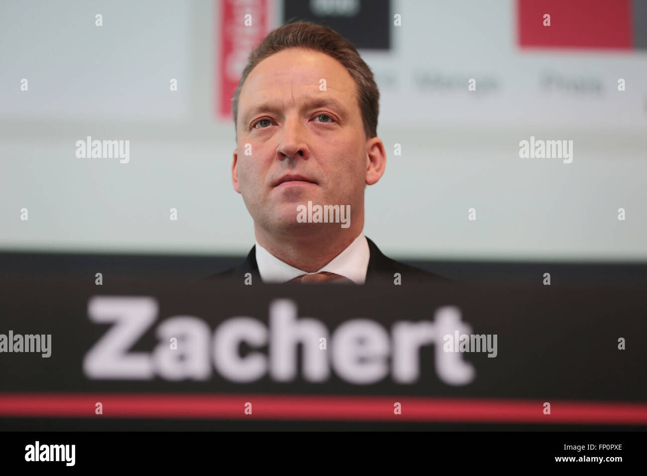 Cologne, Germany. 17th Mar, 2016. Lanxess CEO Matthias Zachert ...
