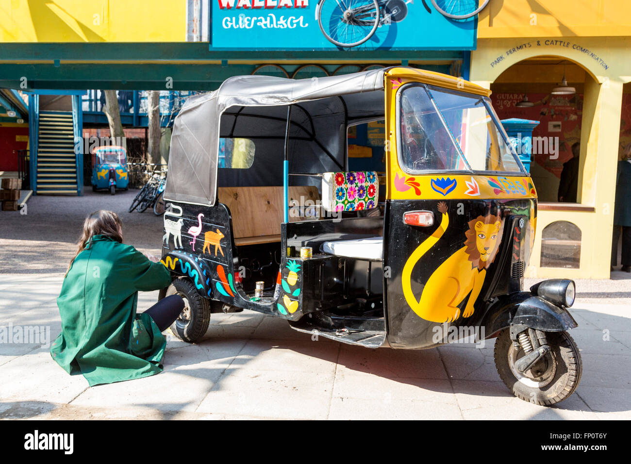 London, UK. 17 March 2016. Artist Margaux Carpentier from Animaux ...