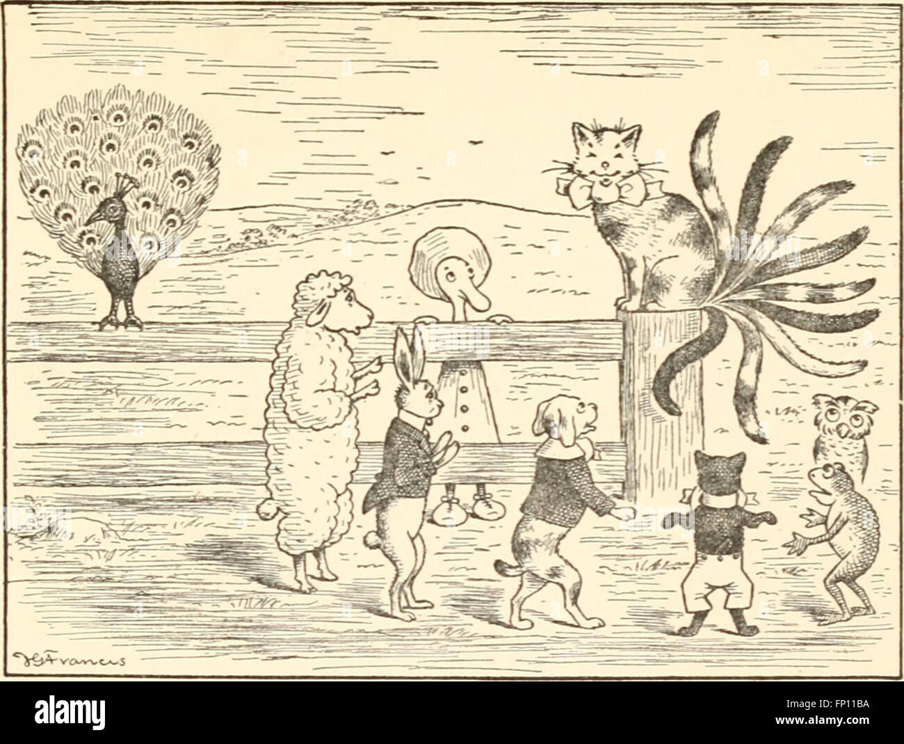 This 1903 book features illustrations and stories of cheerful cats and ...