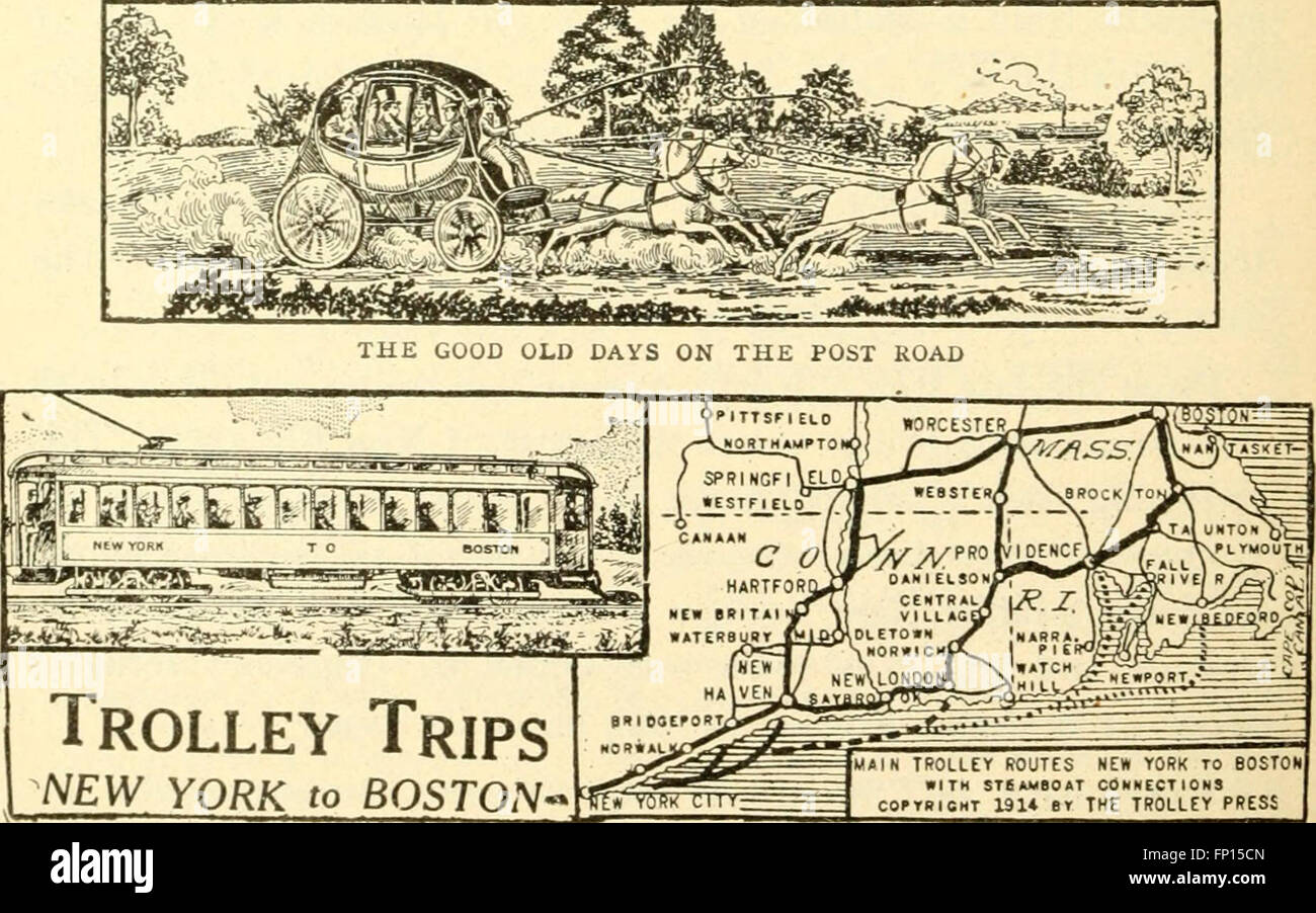 This 1900 travel guide describes trolley trips across New England ...