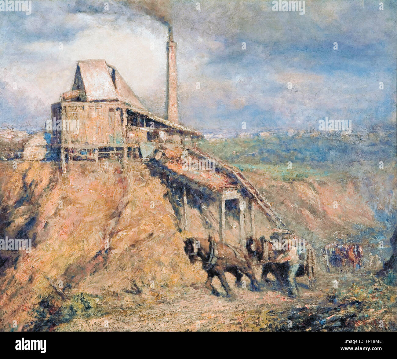 Frederick McCubbin - The old stone crusher (The quarry Stock Photo - Alamy
