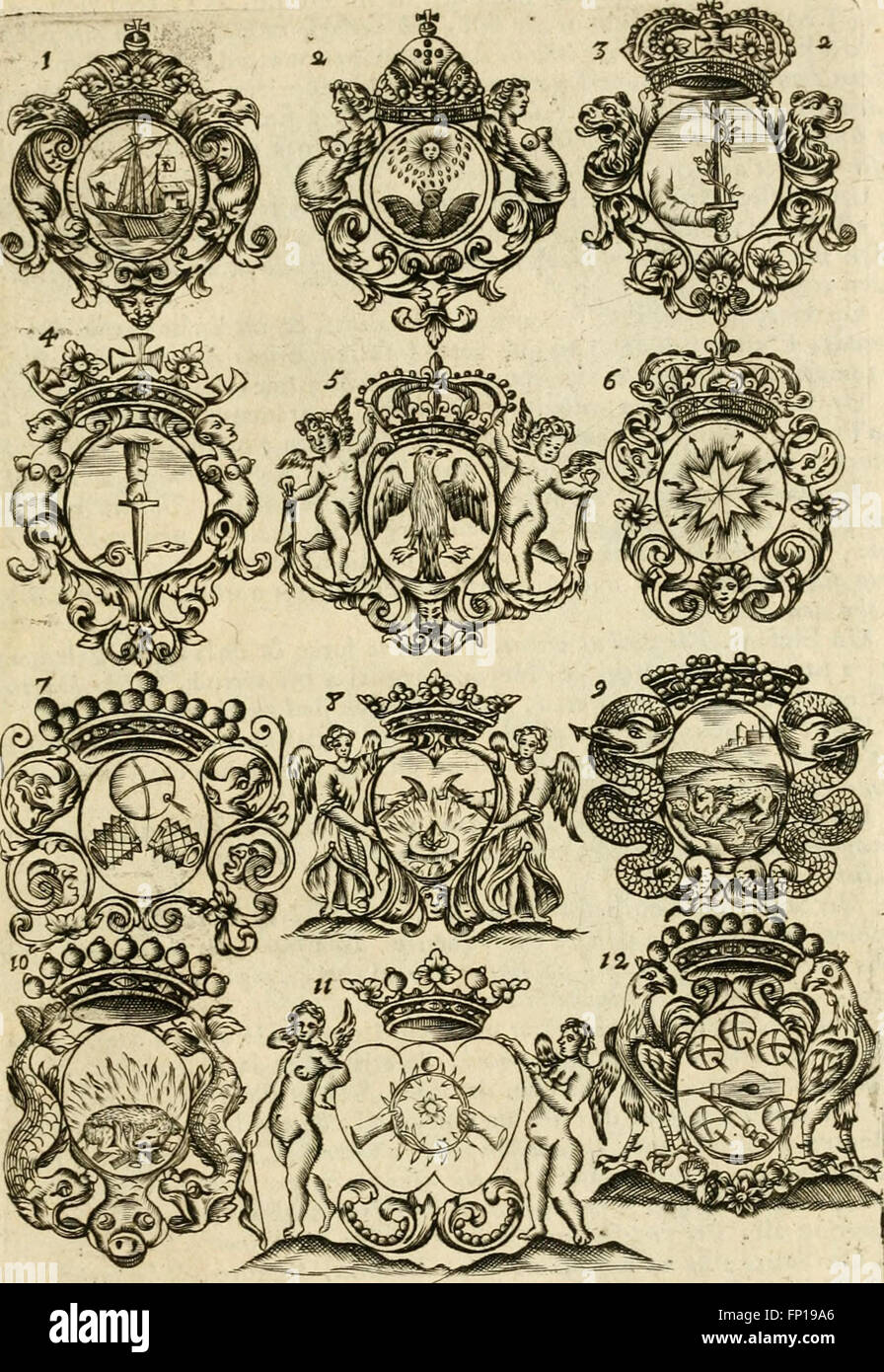 This work showcases both ancient and modern emblems and devices, drawn ...