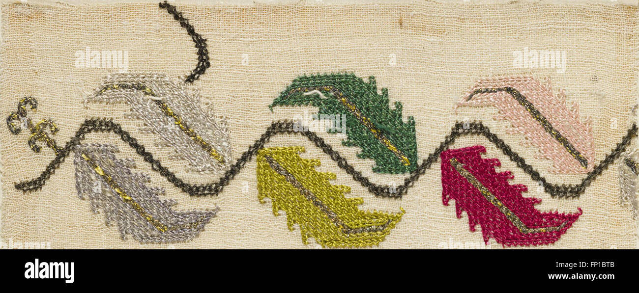The 'Embroidery Sample Book' (1800) is a collection of embroidery ...