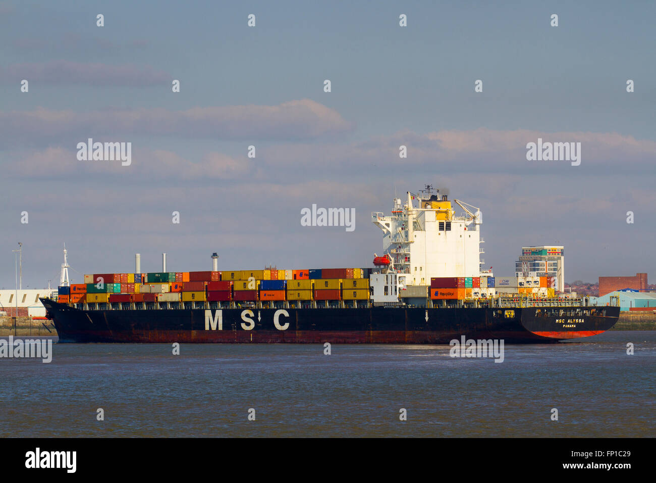 MSC ALYSSA loaded Shipping Container Ship arriving in the Port of ...