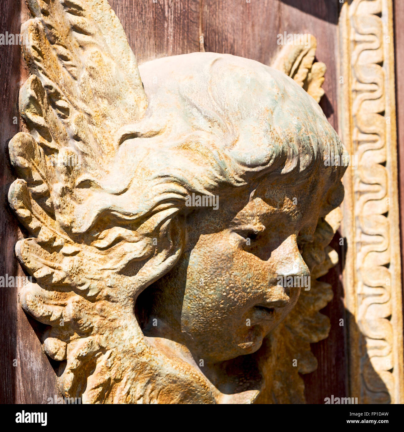 abstract angel texture of a brown antique wooden old door Stock Photo ...