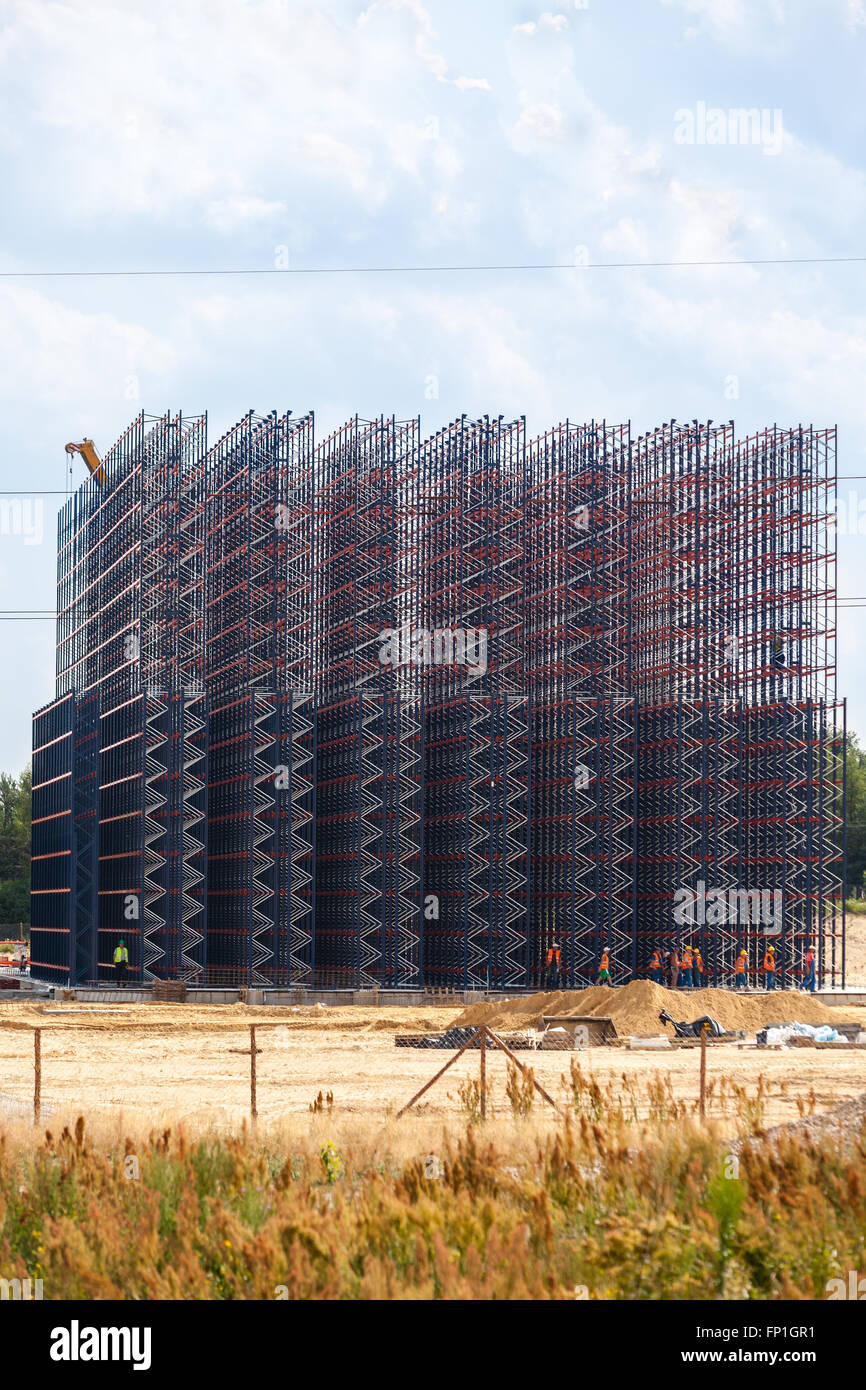 Metal industrial construction on the sky background Stock Photo - Alamy