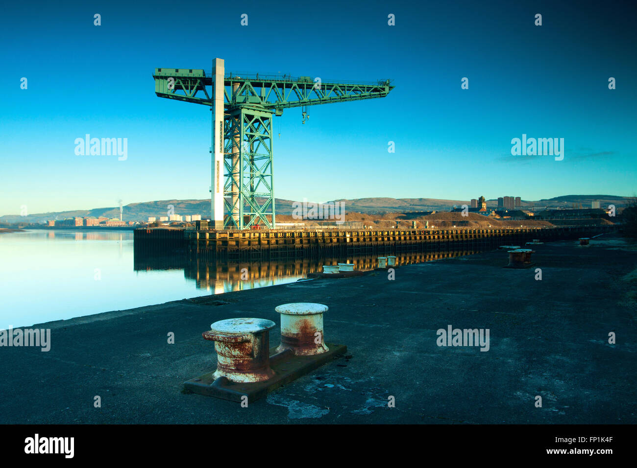 The Titan Crane and the River Clyde, Clydebank, West Dunbartonshire ...