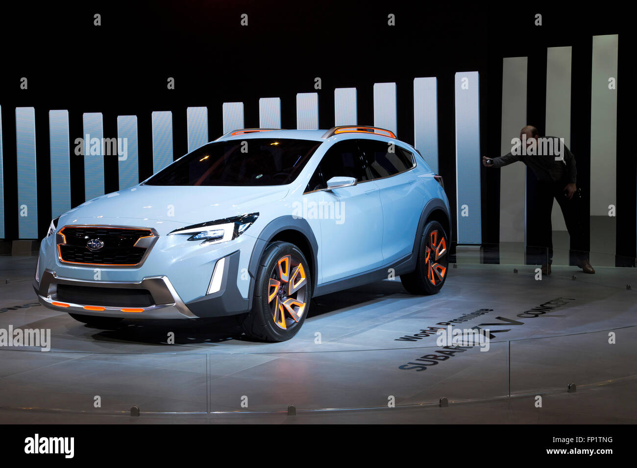 Subaru XV concept at the Geneva International Motor Show 2016 Stock ...