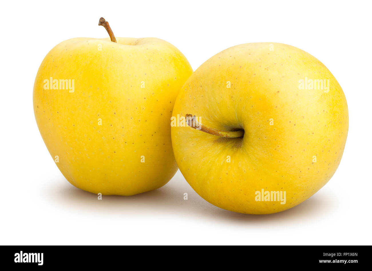 yellow apples isolated Stock Photo - Alamy