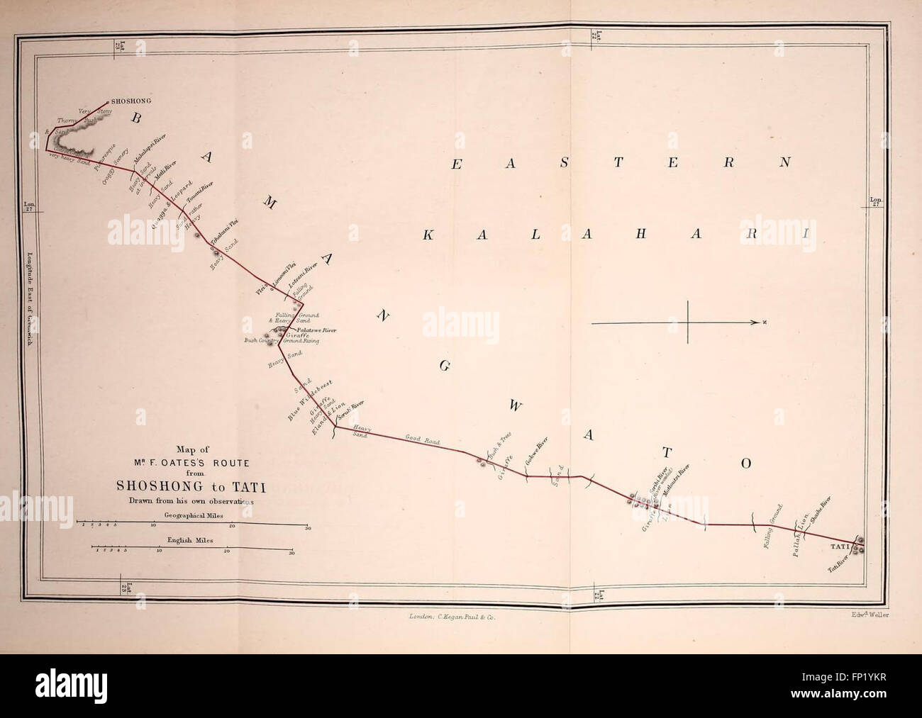 Matabele land and the Victoria Falls (Plate 3 Stock Photo - Alamy
