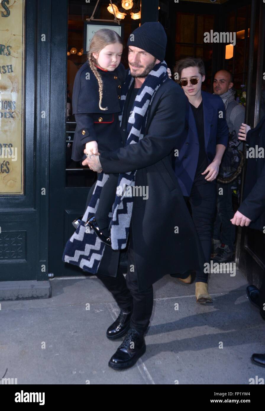 David Beckham, wife Victoria and their four children, Brooklyn, Romeo ...