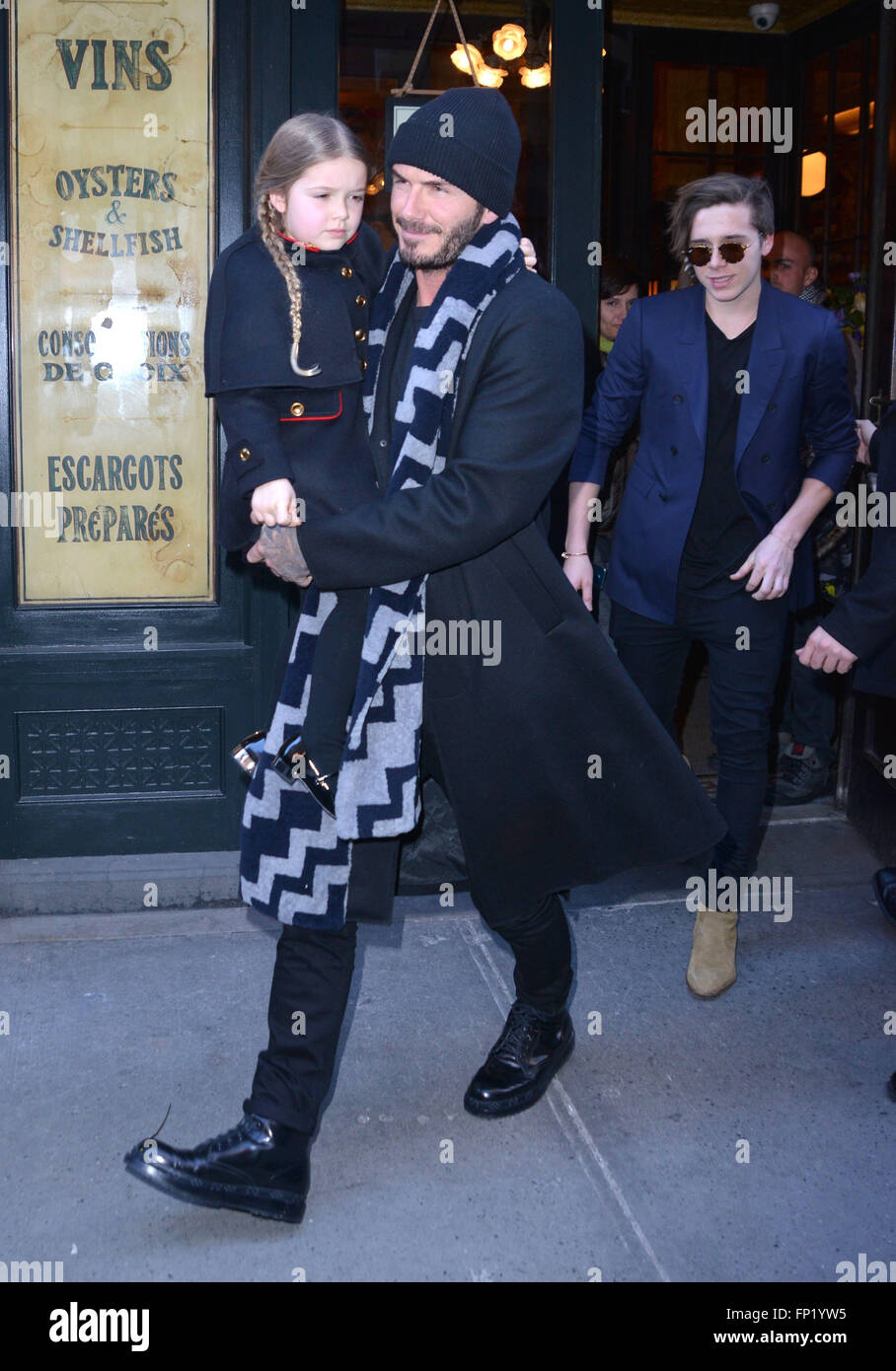 David Beckham, wife Victoria and their four children, Brooklyn, Romeo ...