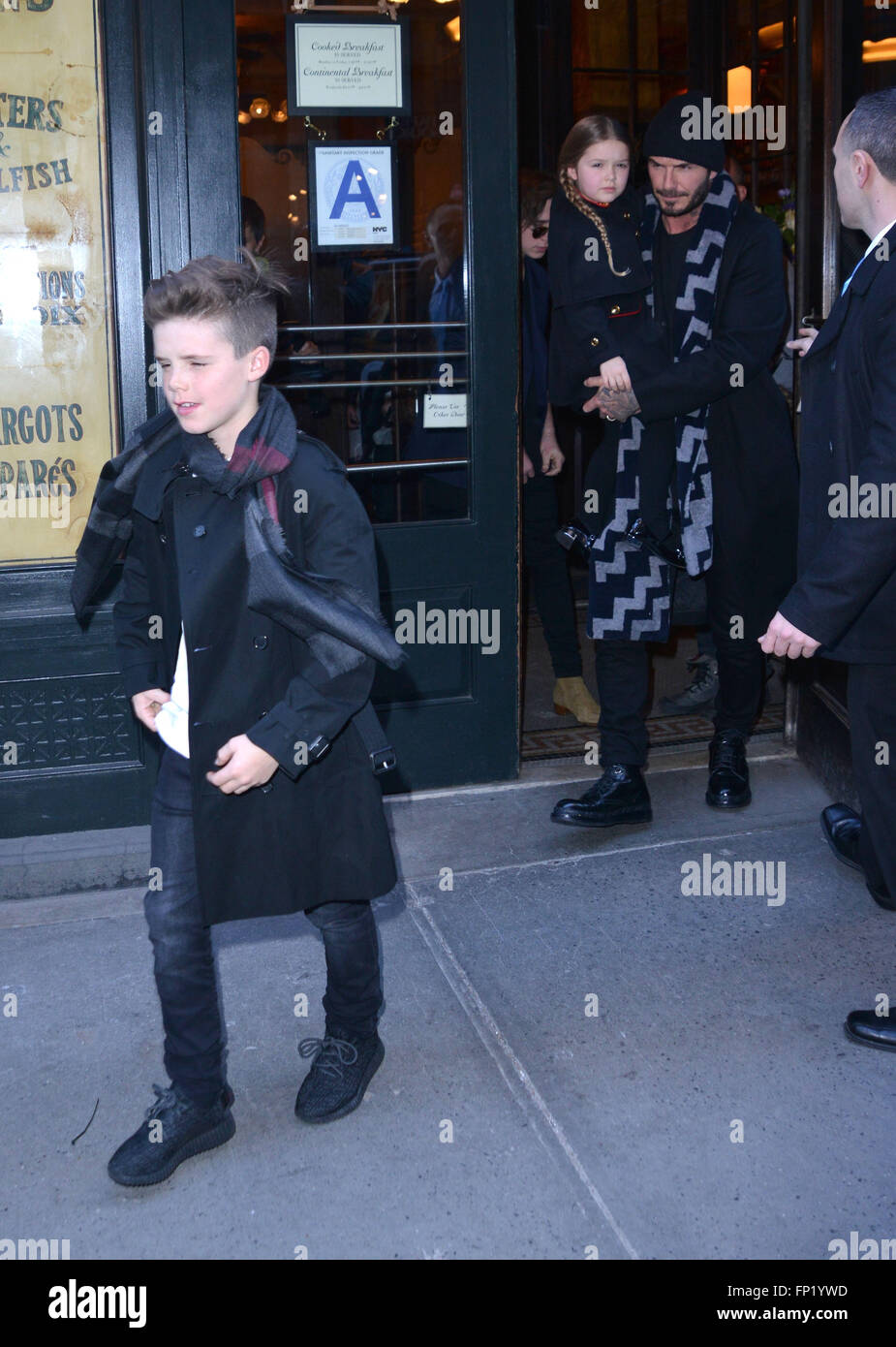 David Beckham, wife Victoria and their four children, Brooklyn, Romeo ...