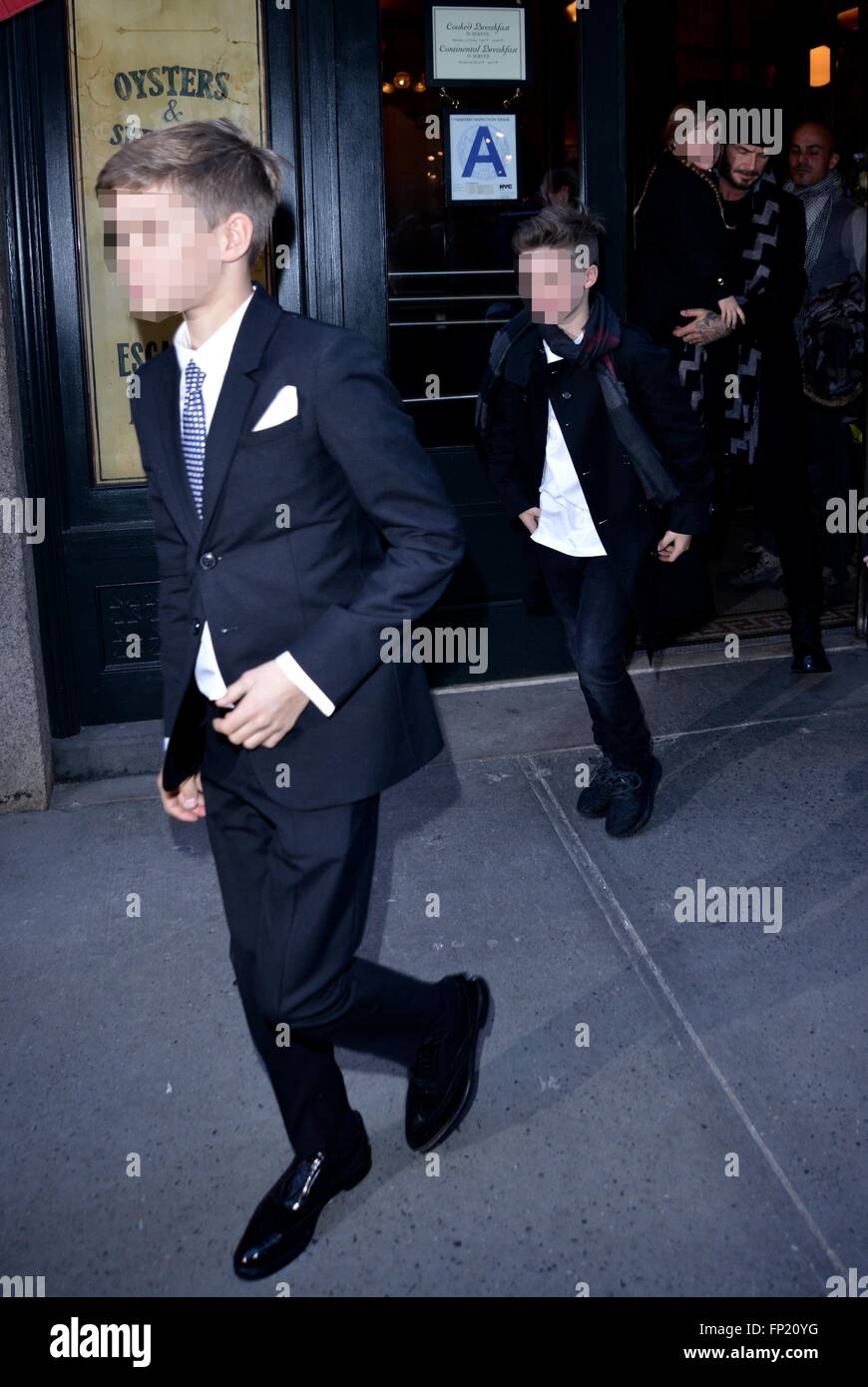 David Beckham, wife Victoria and their four children, Brooklyn, Romeo ...