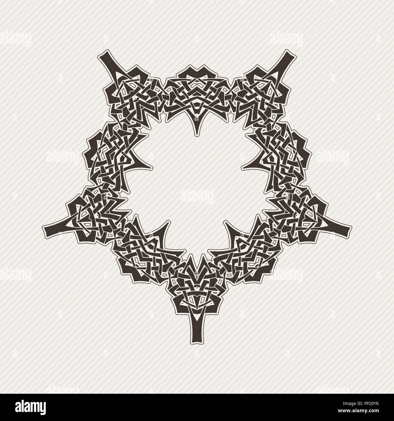 Ornate border. Gothic lace tattoo. Celtic weave with sharp corners ...