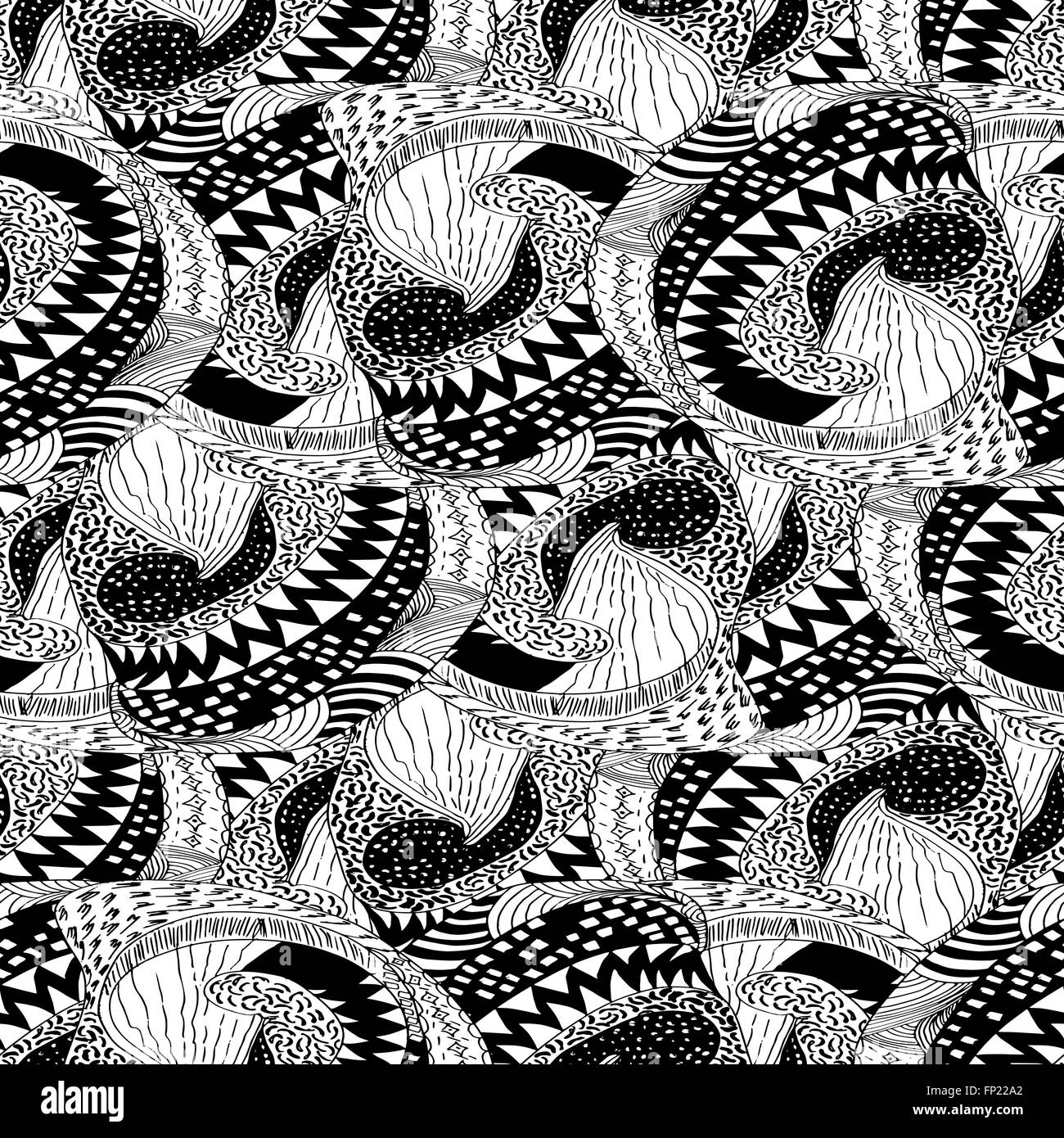 black and white zentangle Stock Vector Image & Art - Alamy