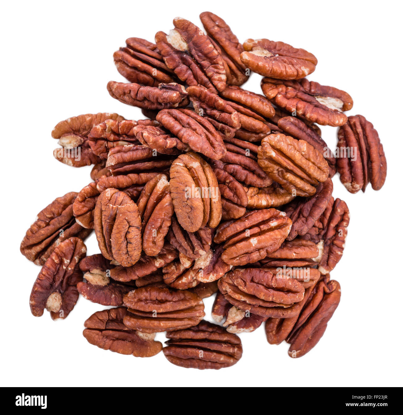 Pecan Nuts (selective focus) isolated on white background (close-up ...