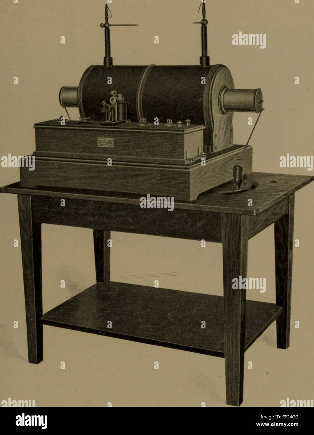 Roentgen induction coils and other X-ray apparatus (1903 Stock Photo ...