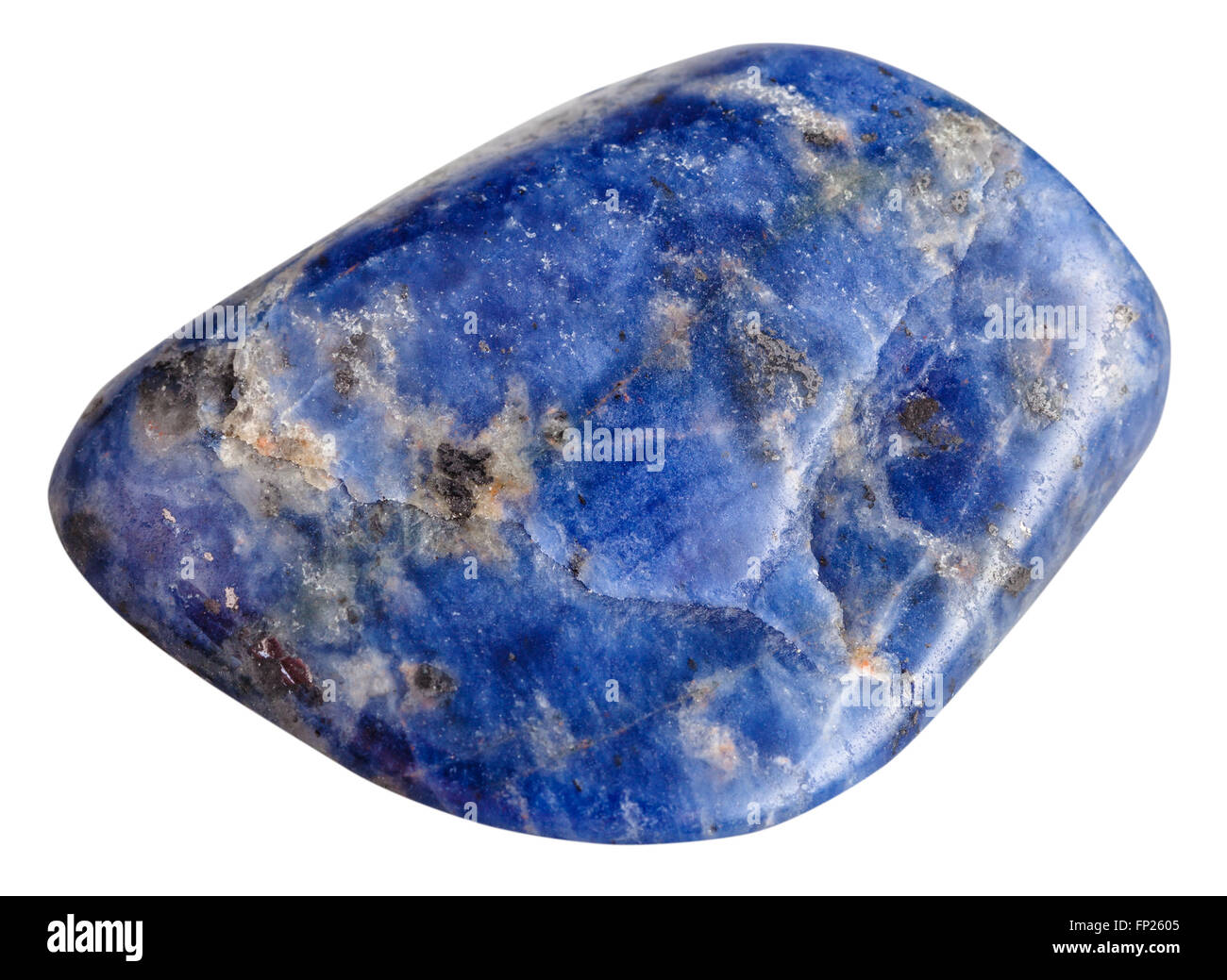 macro shooting of natural gemstone - tumbled Sodalite mineral gem stone ...