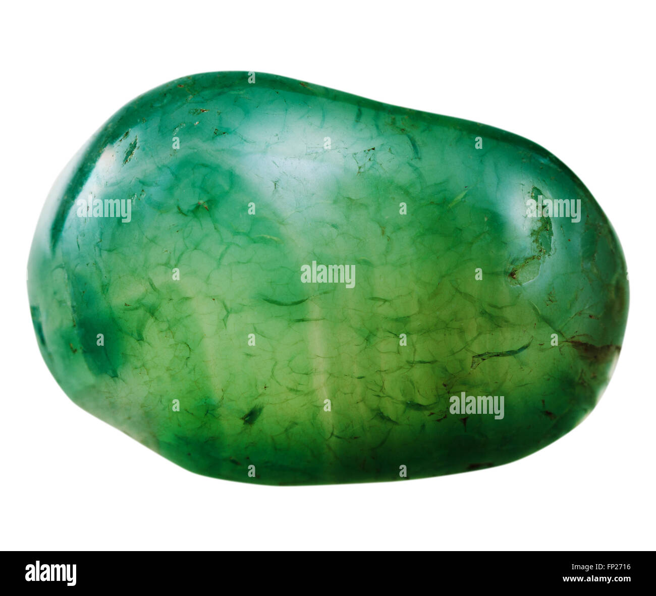 macro shooting of natural gemstone - polished green agate mineral gem ...