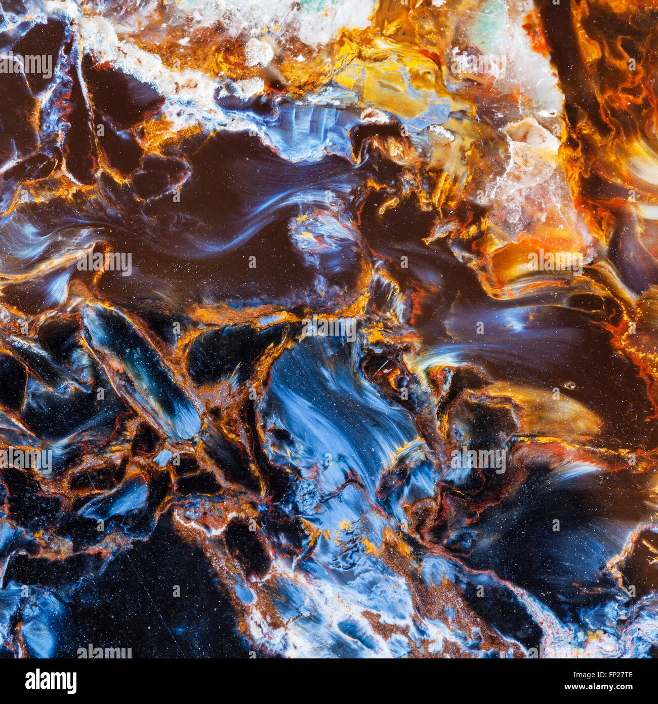 square natural texture background - polished surface of petersite (hawk ...