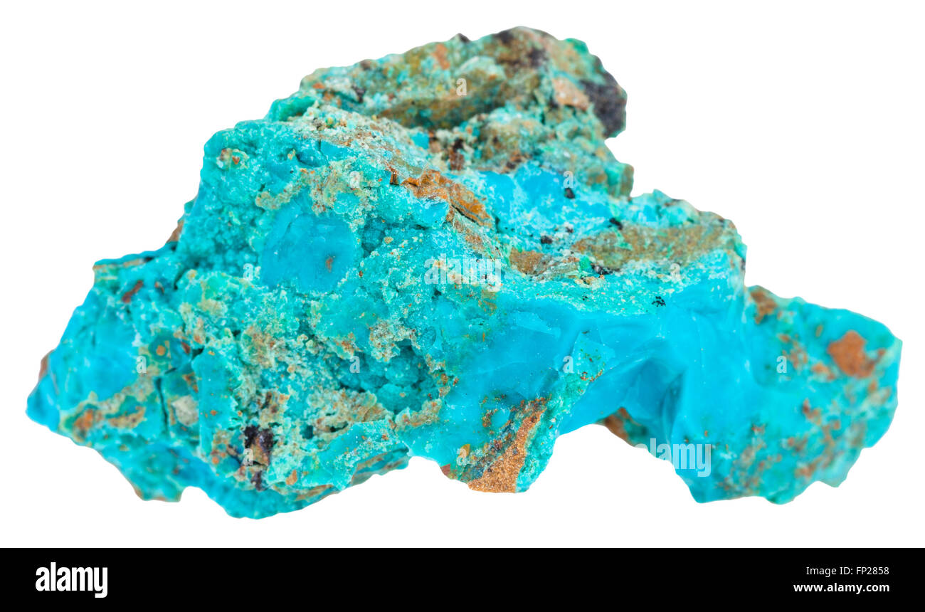 macro shooting of natural rock specimen - piece of blue Chrysocolla ...