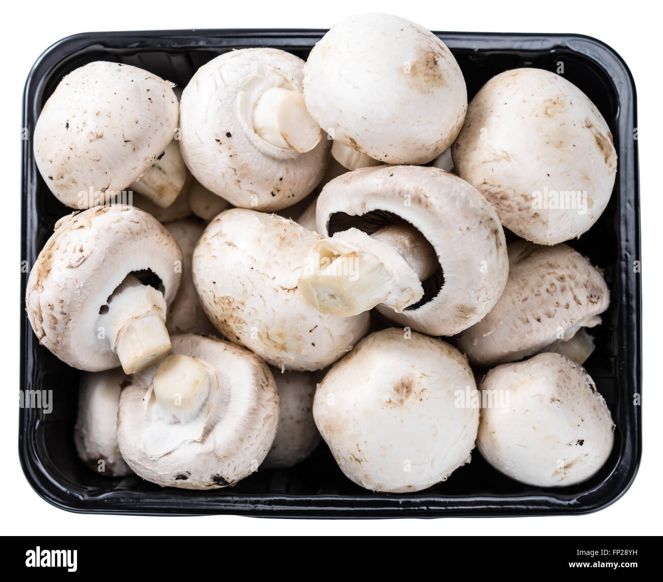 Portion of fresh Mushrooms isolated on white background Stock Photo - Alamy