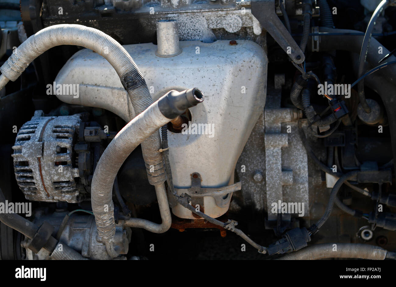 Old car engine Stock Photo - Alamy