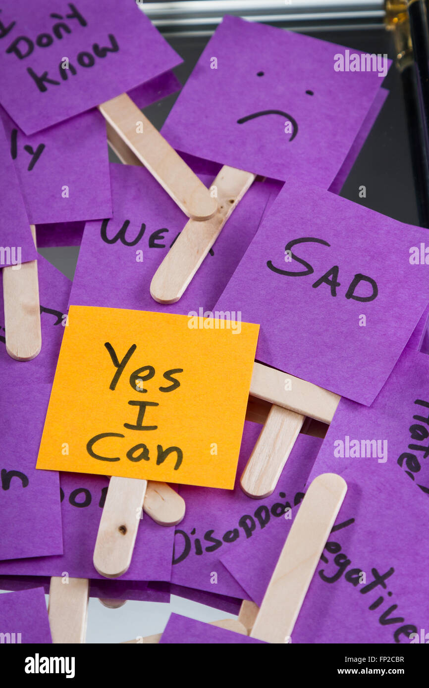 home made sticky notes with hand written messages and a different one ...