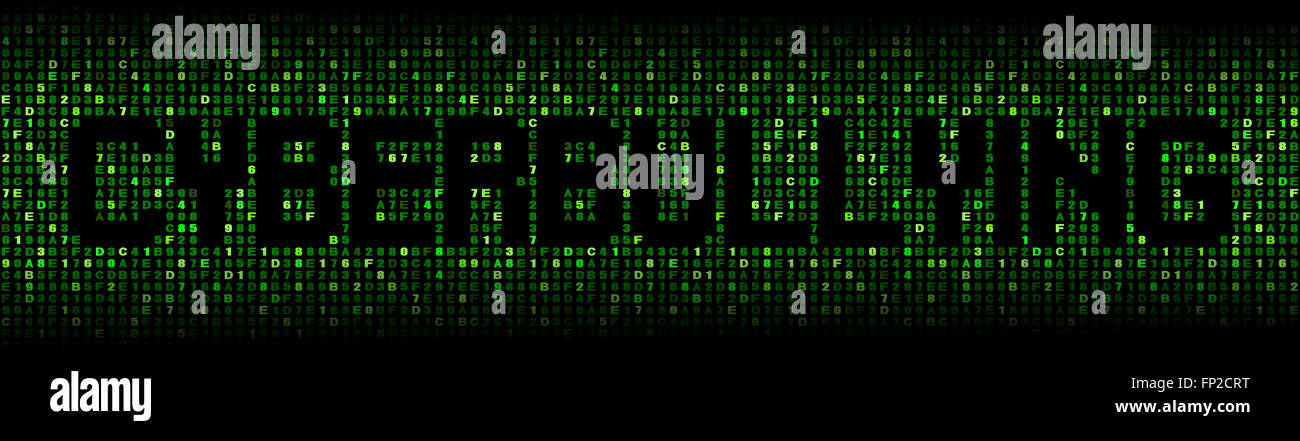 Cyberbullying text on hex code illustration Stock Photo - Alamy