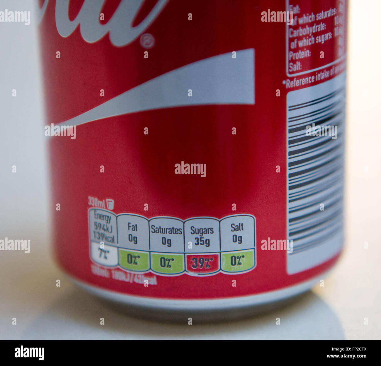 A can of Coca Cola. The 2016 budget has introduced a sugar tax which ...