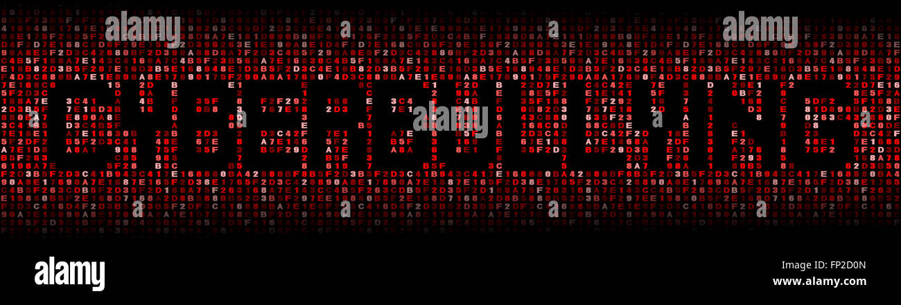 Cyberbullying text on hex code illustration Stock Photo - Alamy