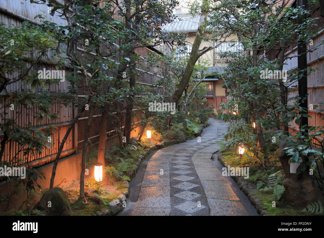 Japan; Kyoto; garden, path, courtyard Stock Photo - Alamy