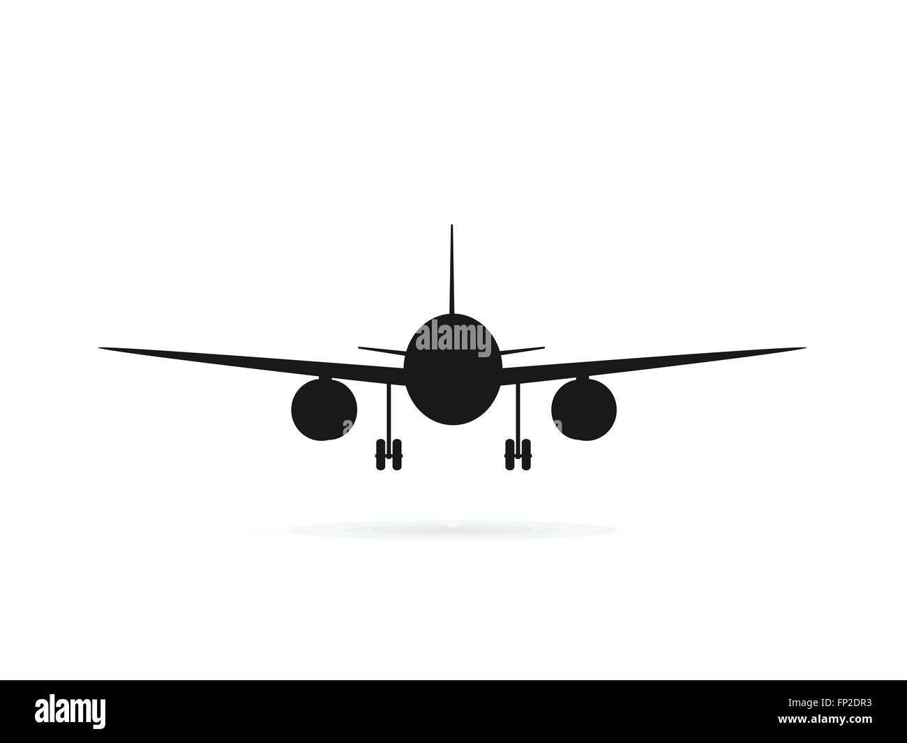 Biplane Silhouette Front