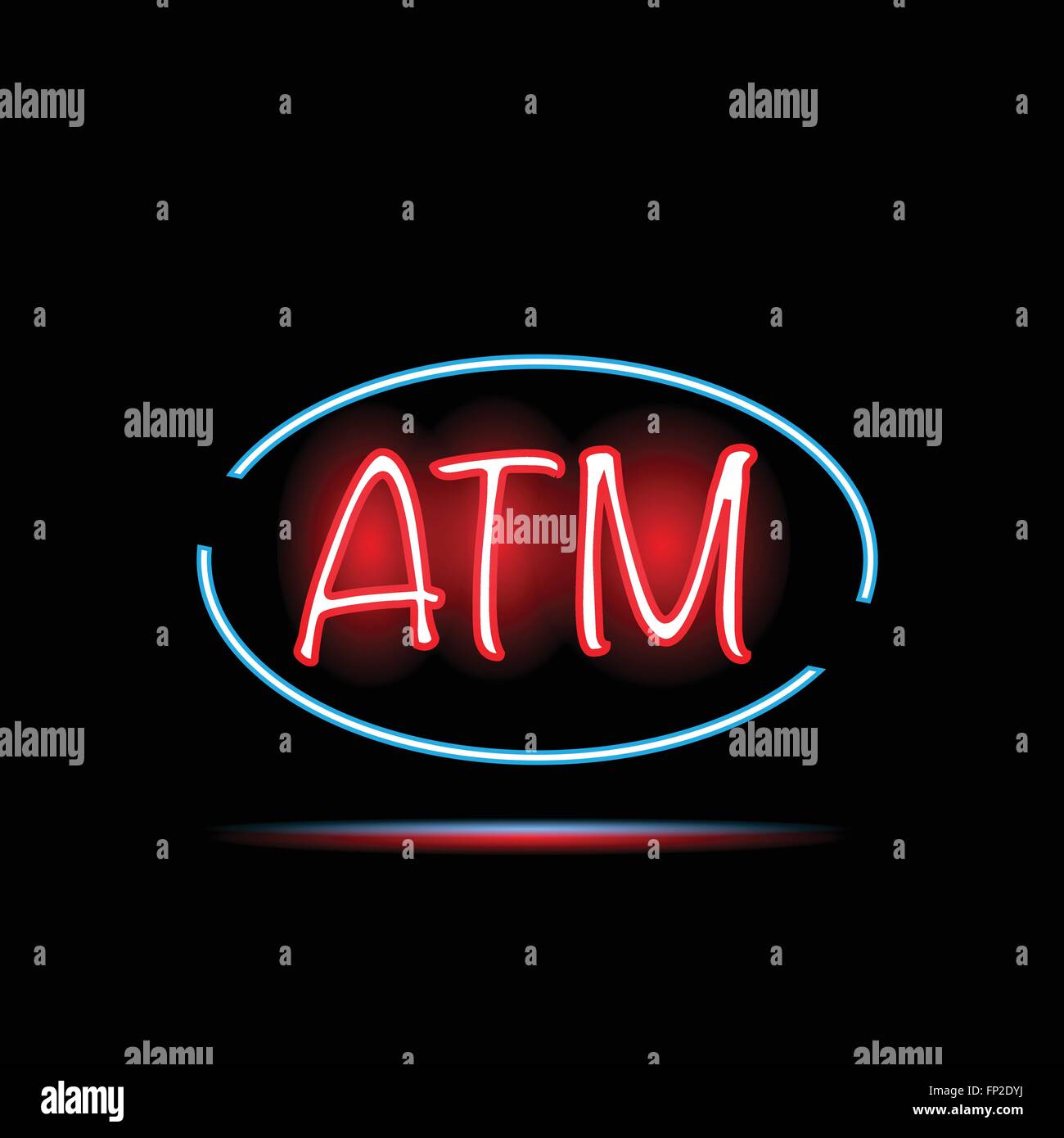 Bank neon sign Stock Vector Images - Alamy