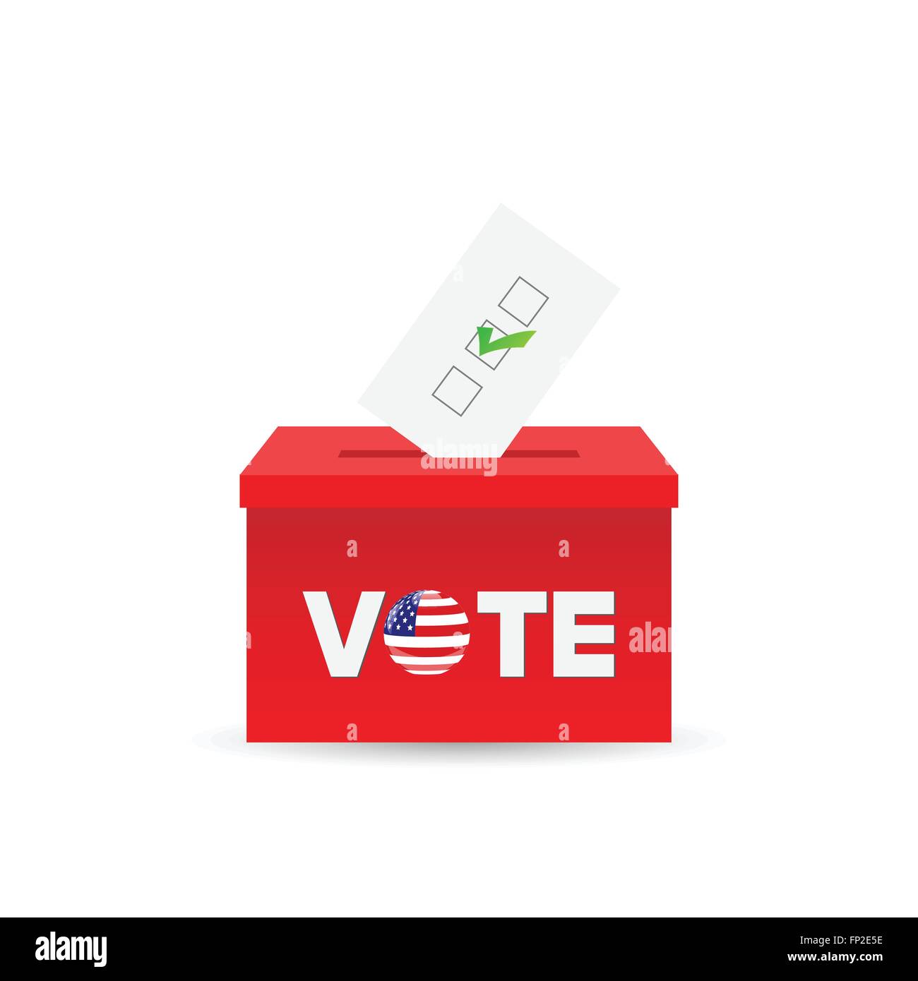 Illustration of a ballot box and vote isolated on a white background ...