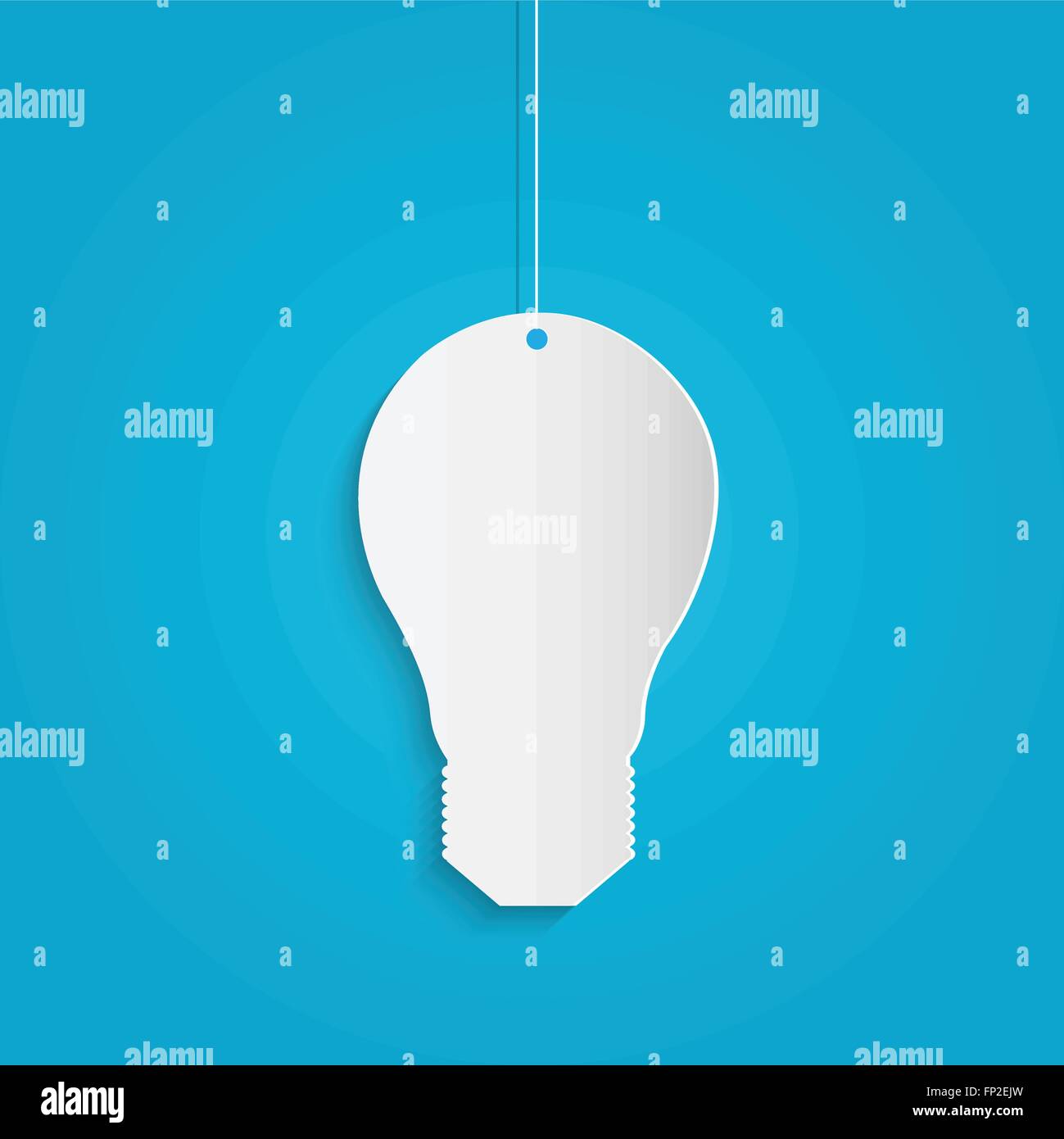 Illustration of a paper light bulb on a colorful blue background Stock ...