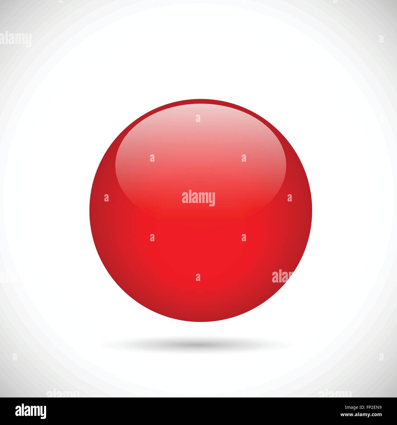 Illustration of a colorful red button isolated on a white background ...