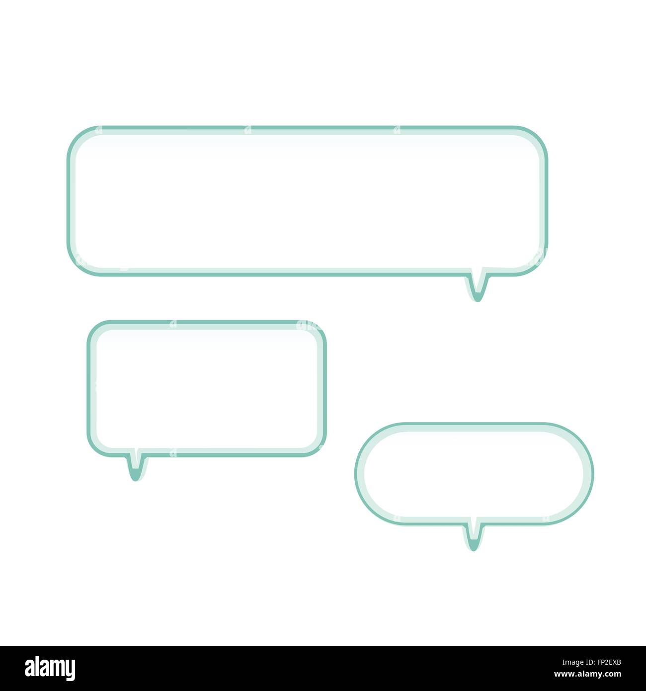 Illustration of glass chat bubble shelves isolated on a white ...