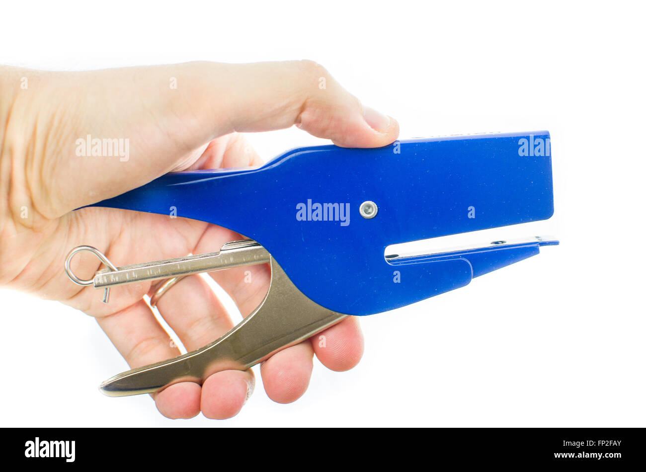 office stapler hand Stock Photo - Alamy