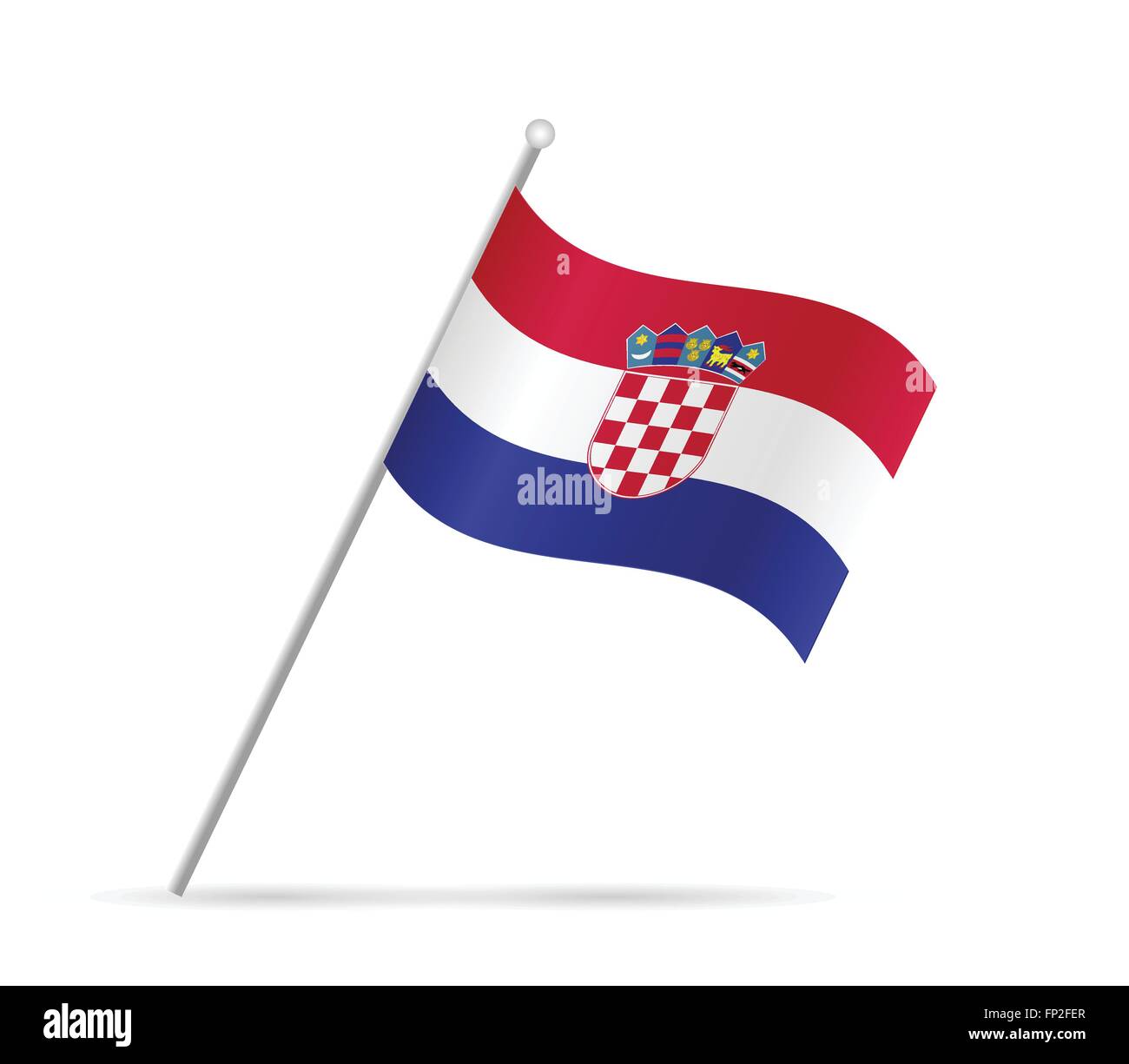 Illustration of a flag from Croatia isolated on a white background ...